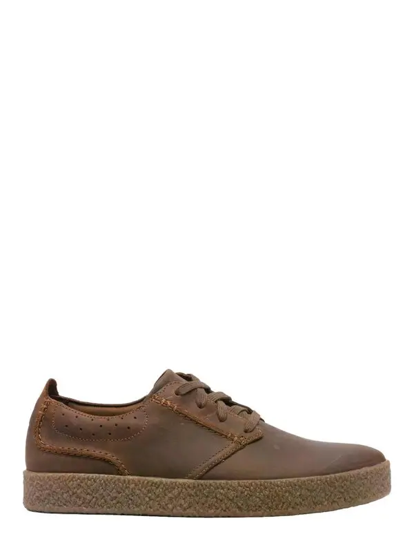 Clarks Streethill Laced Leather Sneakers - Brown