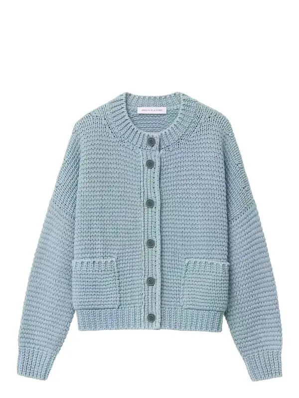 Iris Von Arnim Button-fastening Cardigan - Blue