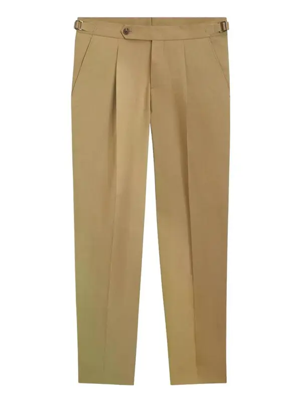 BOSS Tailored Trousers With Buckled Waist Tabs - Neutrals