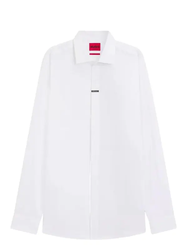 Hugo Buttoned Long-sleeve Shirt - White