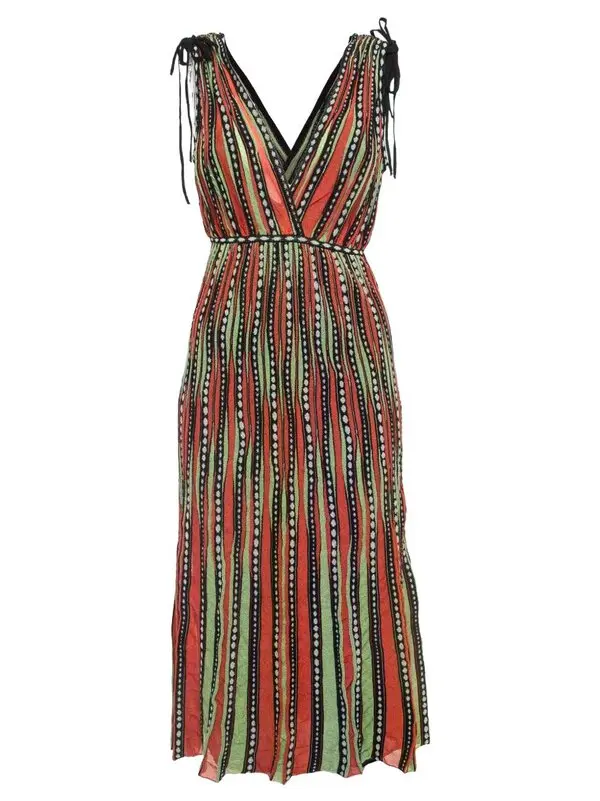 Missoni Knit Patterned Midi Dress - Orange