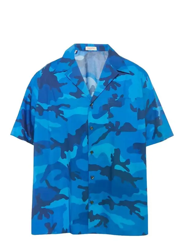 Valentino Garavani Camouflage Cotton Shirt - Blue