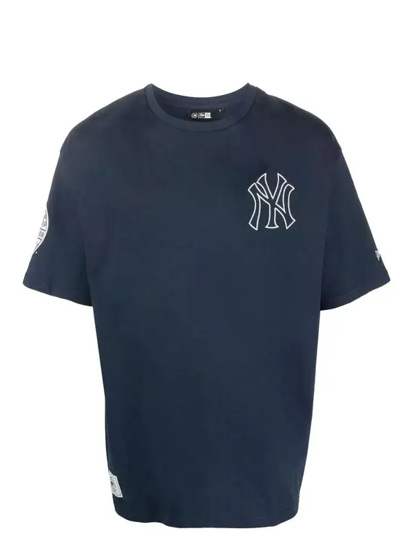 New Era Logo-print Cotton T-shirt - Blue