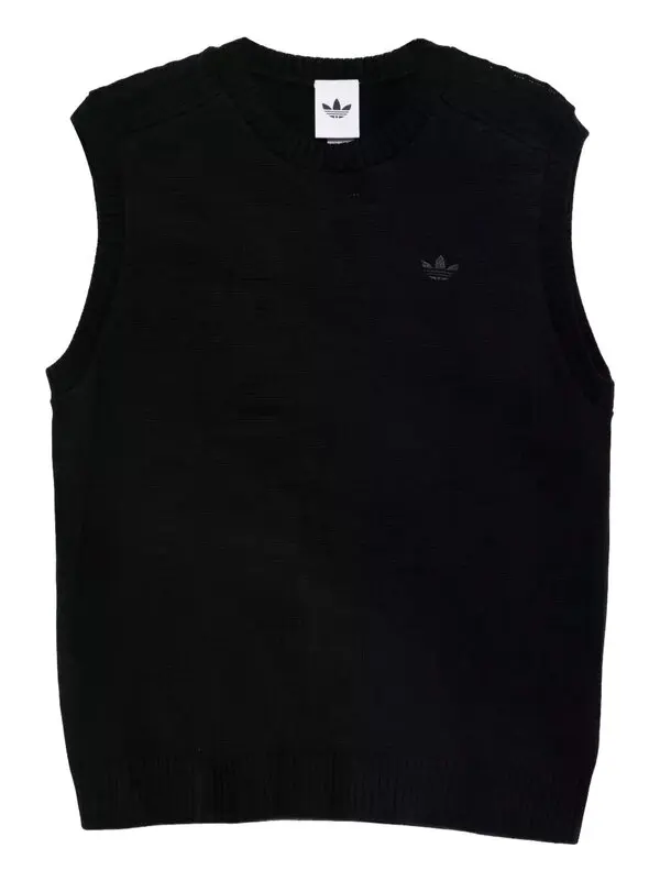 Adidas Logo Knitted Gilet - Black