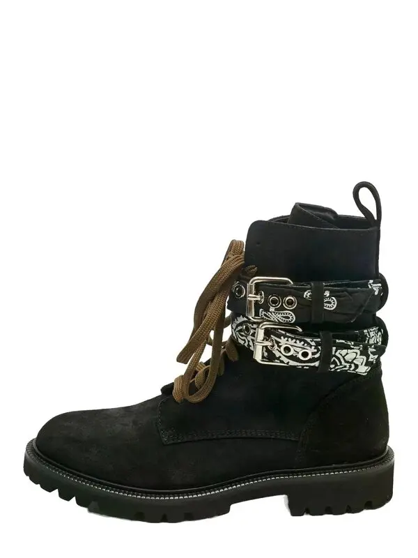 Amiri Bandana Buckle Boots - Black
