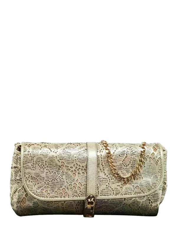 Burberry Theia Laser-cut Chain Clutch Bag - Gold