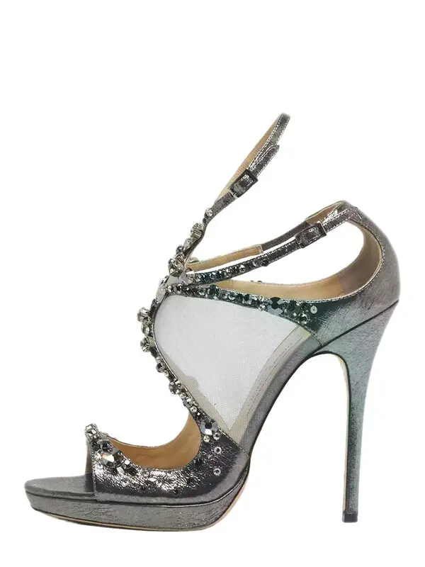 JIMMY CHOO Embellished Sandals - White