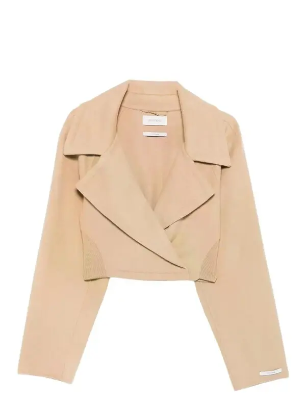 Sportmax Cropped Lapel Jacket - Neutrals