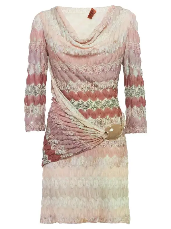Missoni Cowl-neck Dress - Pink
