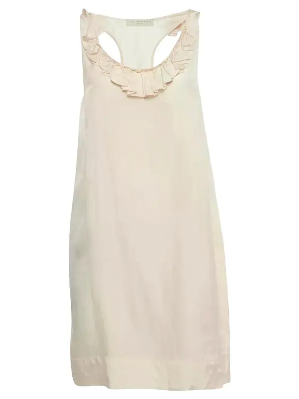 Stella McCartney Sleeveless Ruffle Mini Dress - Neutrals