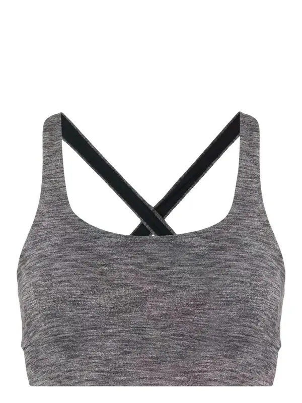 The Upside Glacier Sandy Marl-knit Bralette - Grey