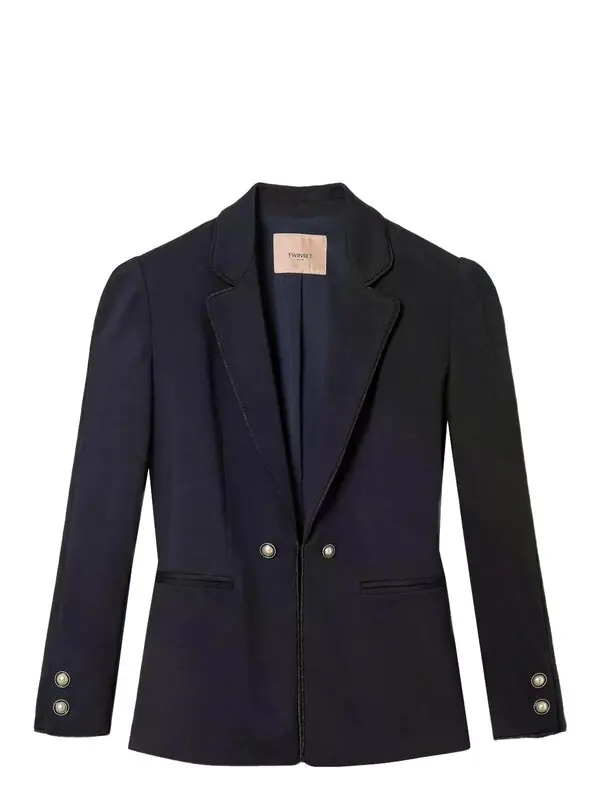 TWINSET Button Detailed Blazer - Blue