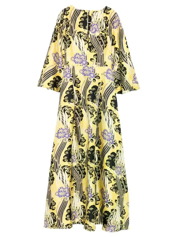 La DoubleJ Floral-print Maxi Dress - Yellow