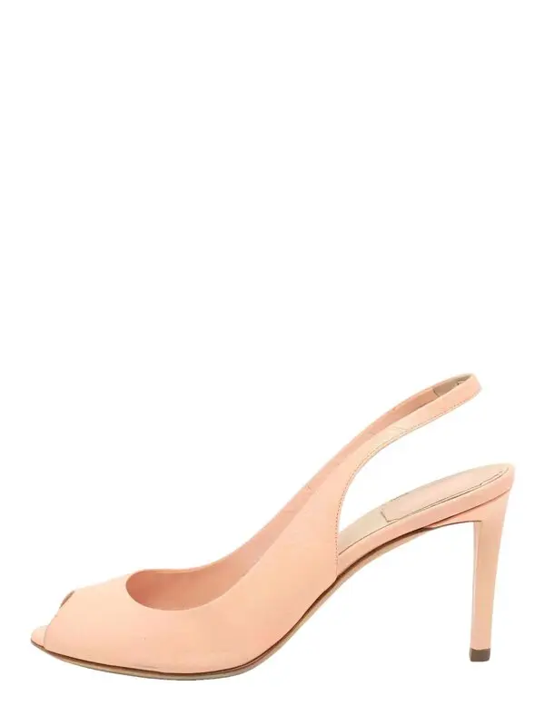 Dior Leather Peep-toe Slingback Pumps - Pink