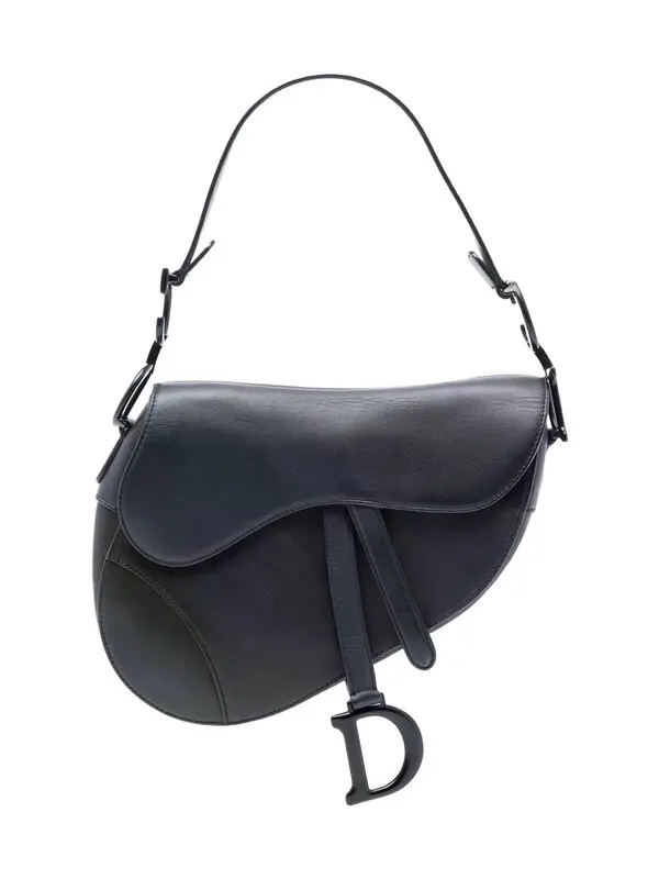 Dior Ultra Matte Calfskin Saddle Shoulder Bag - Black