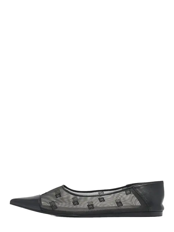 Givenchy 4g Leather Ballet Flats - Black