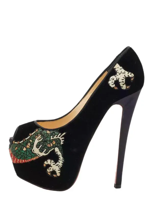 CHRISTIAN LOUBOUTIN Highness Velvet Pumps - Black
