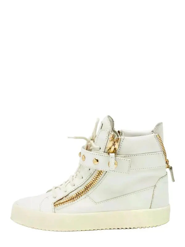 GIUSEPPE ZANOTTI Coby Leather Sneakers - Neutrals
