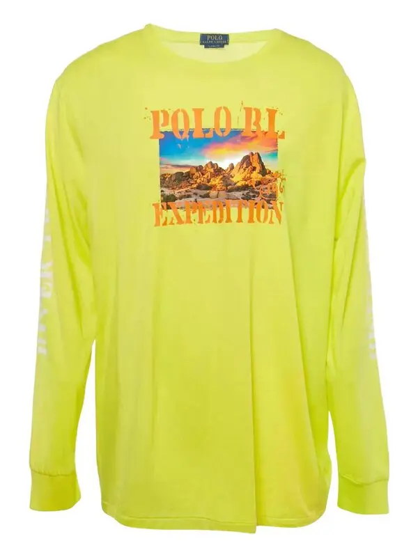 Polo Ralph Lauren Graphic-print Long-sleeve T-shirt - Yellow