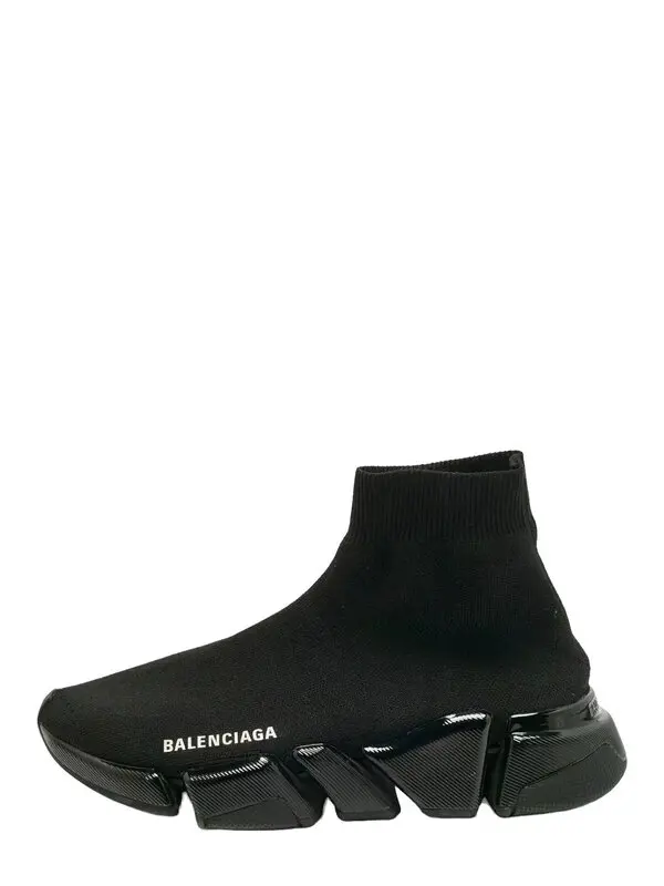 Balenciaga Speed Logo-detail Slip-on Sneakers - Black
