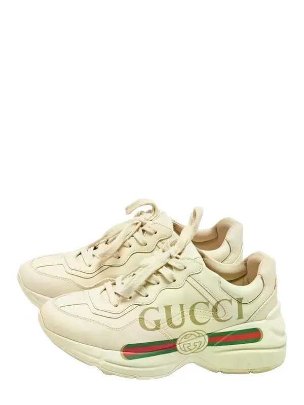 Gucci Rhyton Leather Sneakers - Neutrals