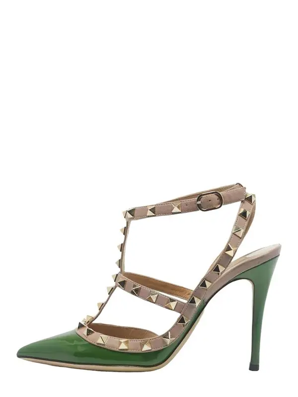 Valentino Garavani Rockstud T-strap Pumps - Neutrals