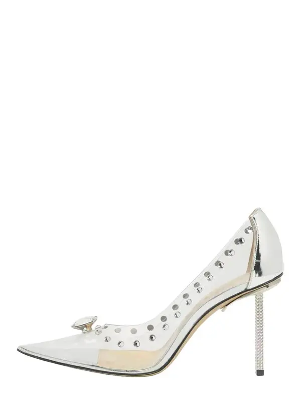 Mach & Mach Rhinestone-embellished Pumps - White