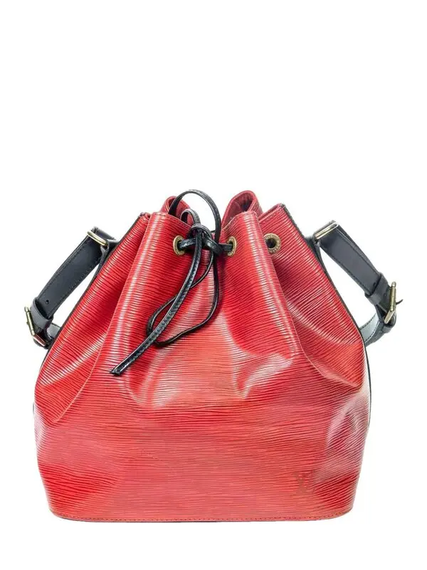LOUIS VUITTON 1996 Noe Bicolor Pm Bucket Bag - Red