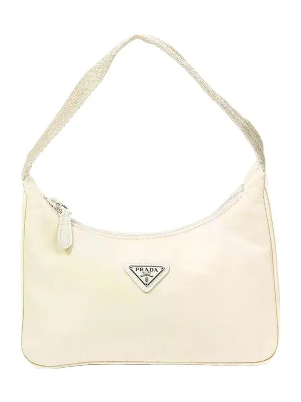 Prada Logo-plaque Shoulder Bag - White