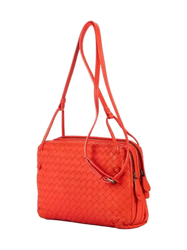 Bottega Veneta Intrecciato Shoulder Bag - Red