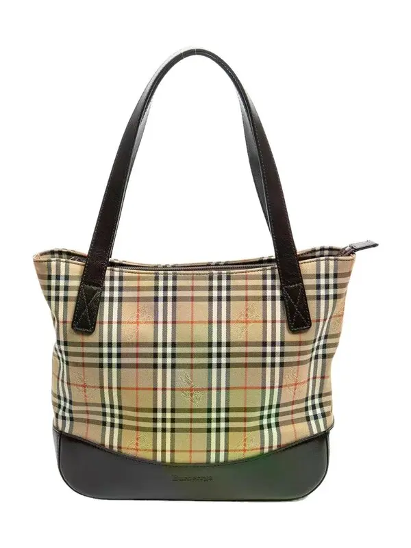 Burberry Check-pattern Tote Bag - Neutrals