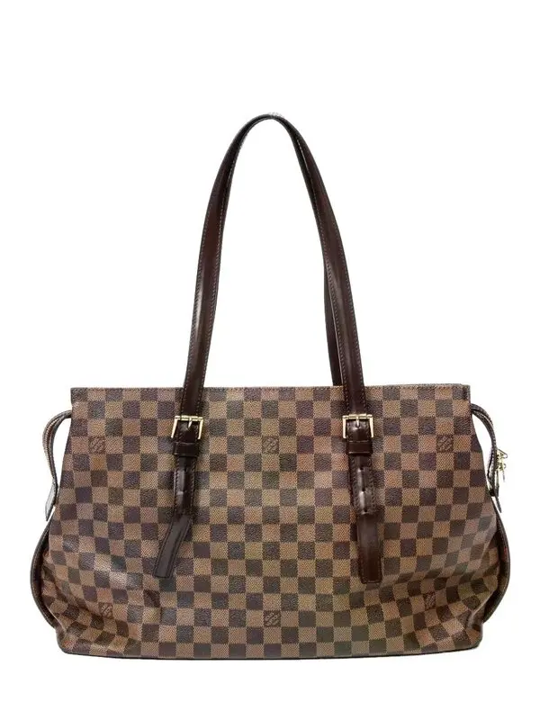 LOUIS VUITTON 2000 Damier Azur Tote Bag - Brown
