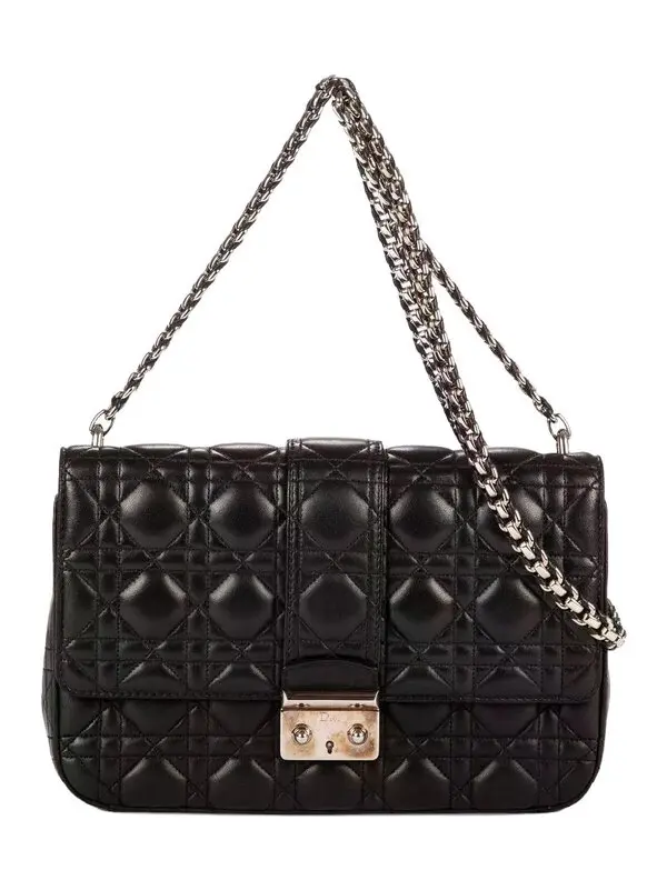 Dior Quilted Chain-strap Crossbody Bag - Black