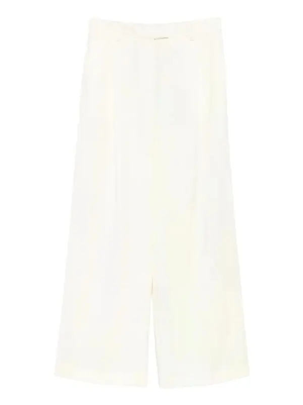 La DoubleJ Pleated Trousers - White