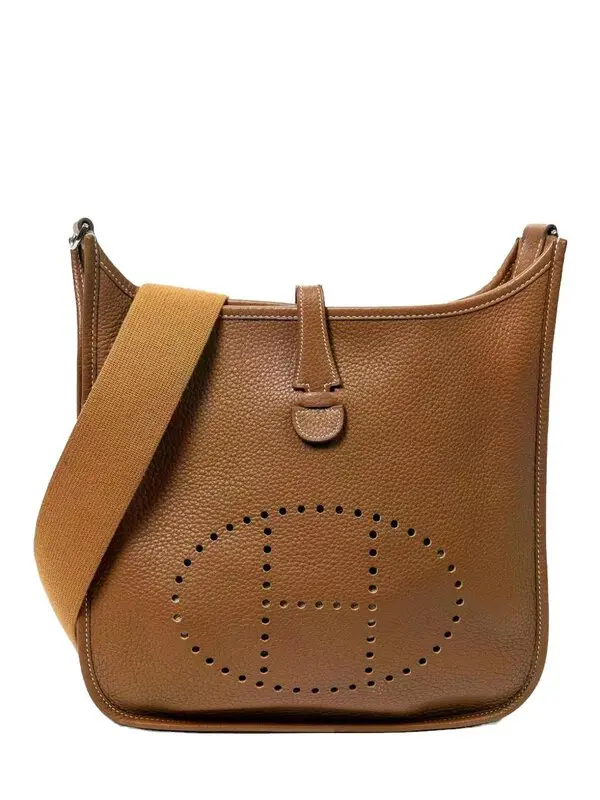 Hermès 2000 Logo-perforated Shoulder Bag - Brown