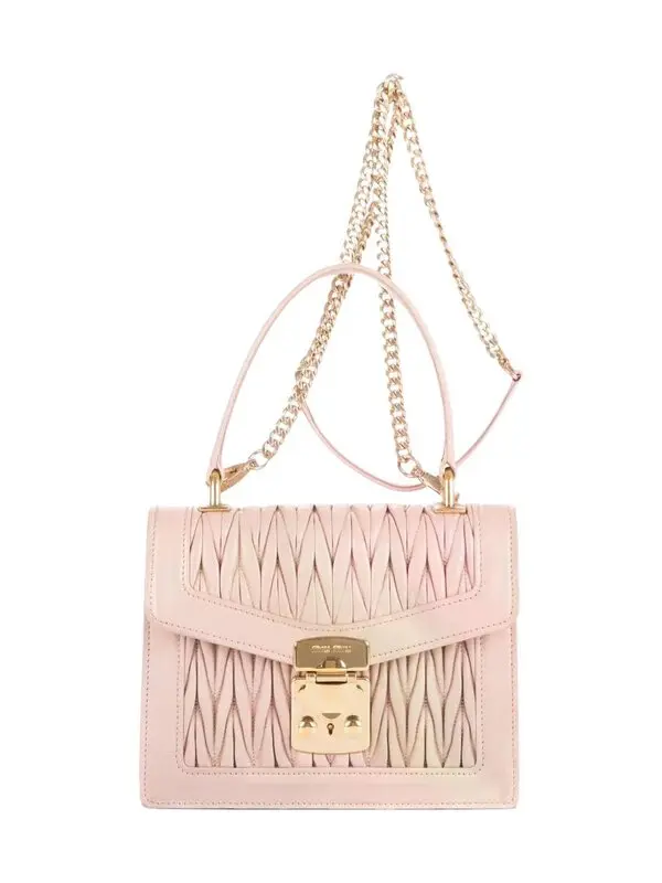Miu Miu Pleated Flap Bag - Neutrals