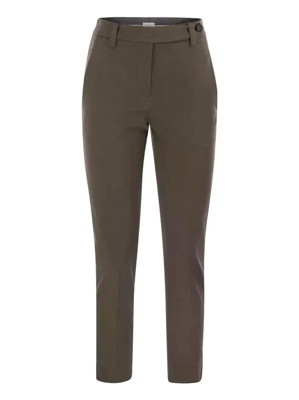 Brunello Cucinelli Cigarette Trousers - Brown