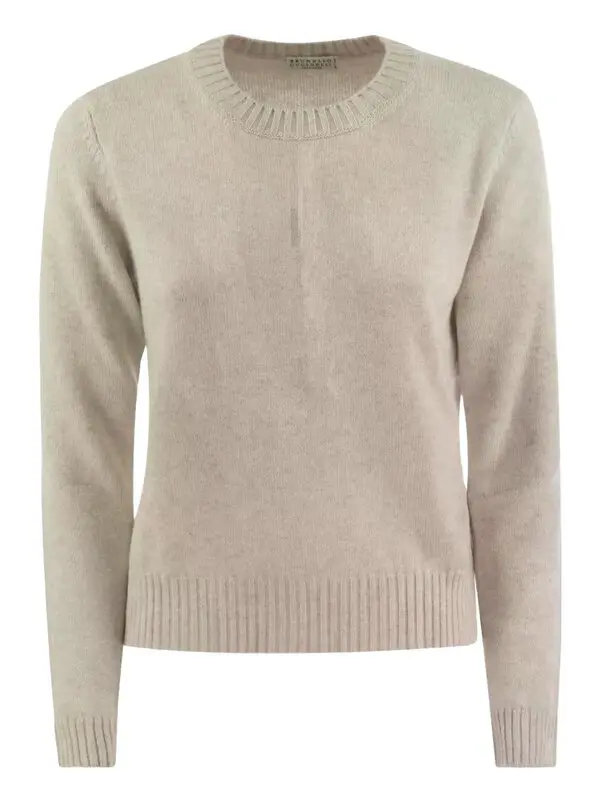 Brunello Cucinelli Crew-neck Cashmere Sweater - Neutrals