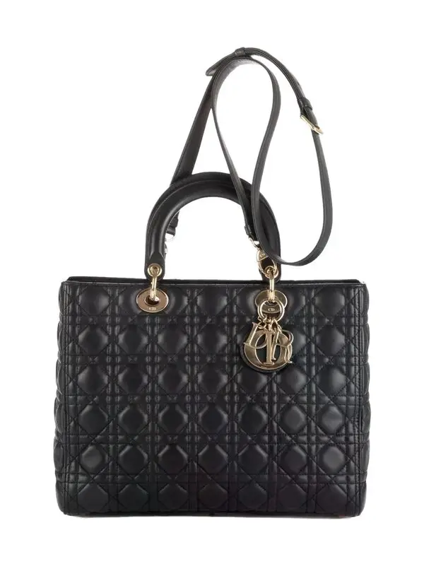 Dior 2010s Quilted Shoulder Bag - Blue