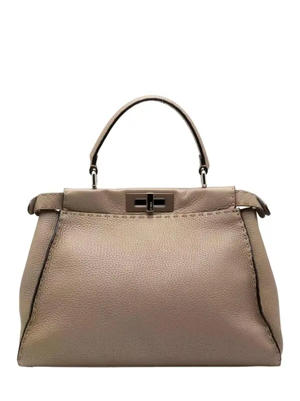 Fendi Selleria Peekaboo Iconic Satchel - Brown