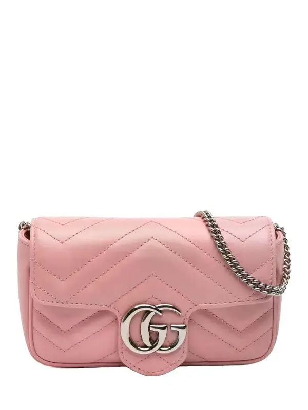 Gucci Mini Gg Marmont Matelassé Leather Crossbody Bag - Pink
