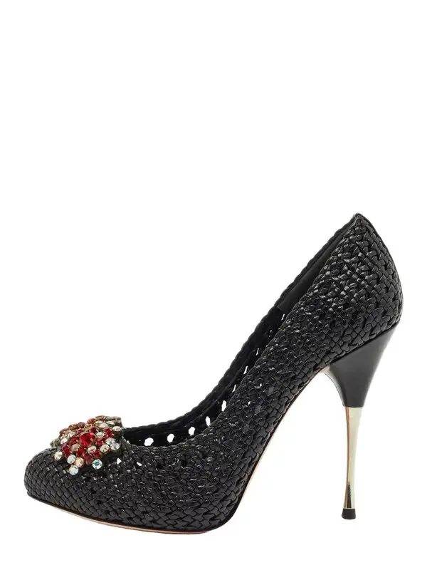 Alexander McQueen Crystal-embellished Pumps - Black