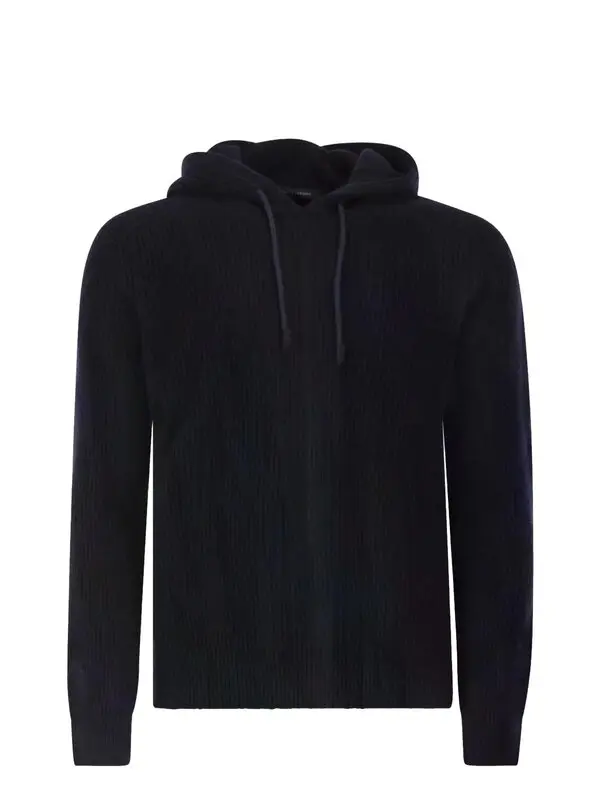 Tagliatore Long-sleeve Hooded Sweater - Blue