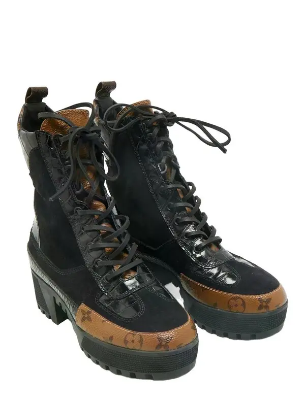 LOUIS VUITTON Laureate Combat Boots - Black