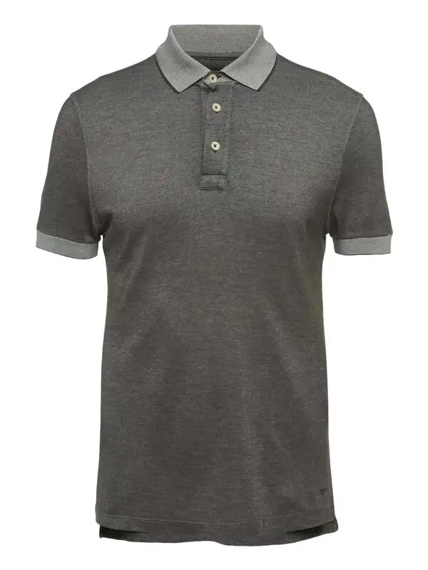 TOM FORD Buttoned Polo Shirt - Grey