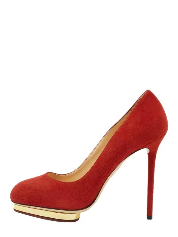 CHARLOTTE OLYMPIA Dolly Suede Pumps - Red