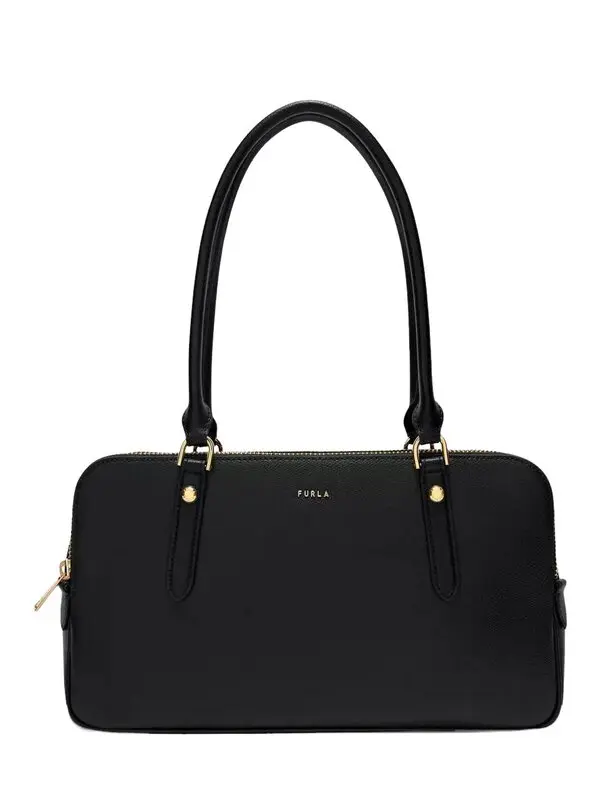 Furla Leather Boston Tote Bag - Black