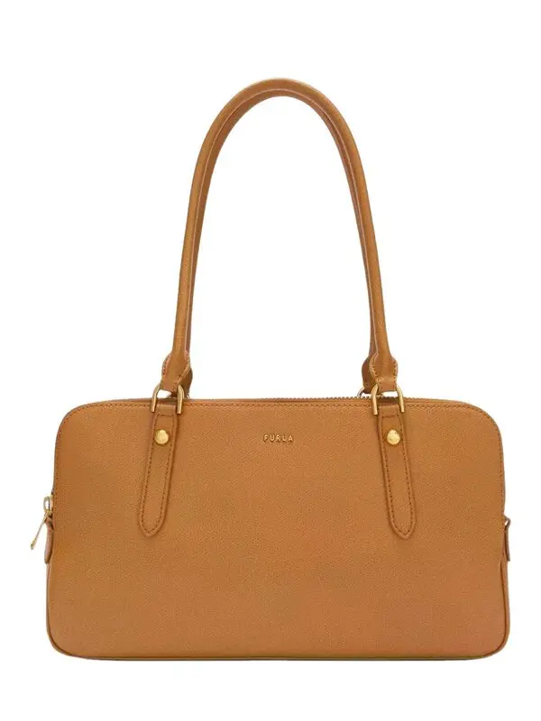 Furla Leather Boston Tote - Brown