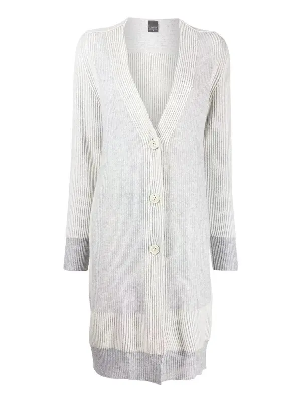 Lorena Antoniazzi V-neck Buttoned Cardigan Coat - Grey