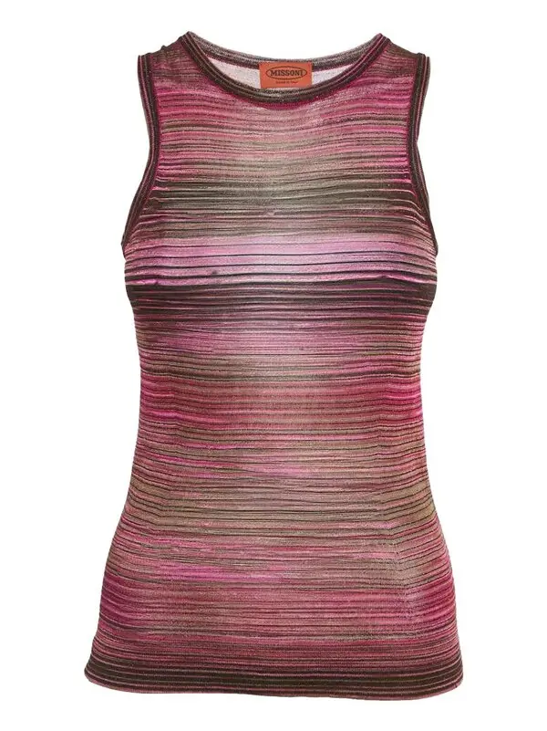 Missoni Knit Striped Tank Top - Pink
